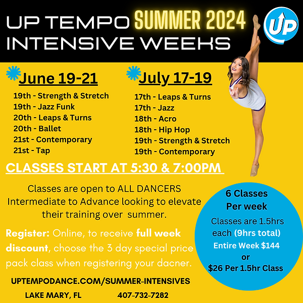 Summer Intensives | Uptempo